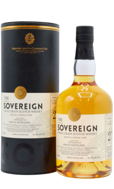 Girvan The Sovereign Single Cask #20242 27 Year Old 1997 Vintage Single ...
